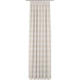 Vorhang Adam, B:145cm H:175cm, beige, Jacquard, Baumwolle (Bio-Baumwolle), Wohnzimmer, Gardinen, "Romantic Puligny", aus 100% Bio-Baumwolle