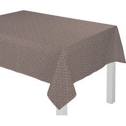 Tischdecke Adam, B:130cm L:190cm, braun, Bio-Baumwolle, Tischdecken, "Urban Cactus", aus 100% Bio-Baumwolle