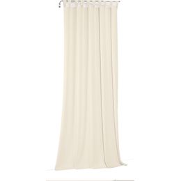 Vorhang WIRTH, B:130cm H:225cm, beige, Jacquard, Baumwolle, Polyester, Wohnzimmer, Gardinen, "Newbury"
