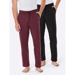 w&auml;schepur W&Auml;SCHEPUR Herren Schlafhose, Gr. 48, schwarz, 100% Baumwolle, Meliert:55% Baumwolle, 45% Polyester, unifarben, Hosen