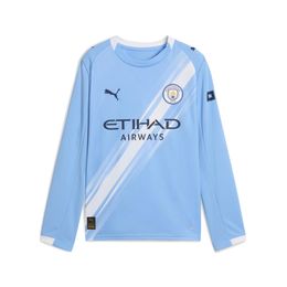 Puma Mädchen Trainingsshirt "Manchester City 25/26 Langarm-Heimtrikot Jugendliche", weiß, Gr. 140, Obermaterial: 100% Polyester; Rippe: 100%