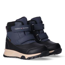 Tommy Hilfiger Mädchen Winterboots, Gr. 30, schwarz, Synthetik, Textil, Schuhe, Snowboots, Babystiefel mit Warmfutter