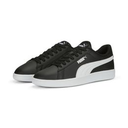 Puma Damen Sneaker "Smash 3.0 Sneakers Erwachsene", Gr. 44,5, schwarz-wei&szlig;, Obermaterial: Synthetik, Textil, Kuhleder, Leder; Futter: Textil;