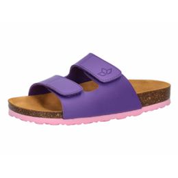 Lico M&auml;dchen Pantolette "Pantolette Bioline Velcro Kids", Gr. 35, lila, Filz, Schuhe