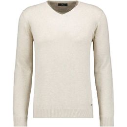Ragman Herren V-Ausschnitt-Pullover, beige, Gr. XXXL, 100% Baumwolle, Pullover