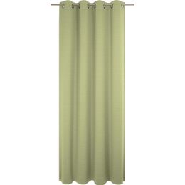 Vorhang Adam, B:145cm H:225cm, gr&uuml;n, Jacquard, Baumwolle (Bio-Baumwolle), Wohnzimmer, Gardinen, "Graphic Ventus", aus 100% Bio-Baumwolle