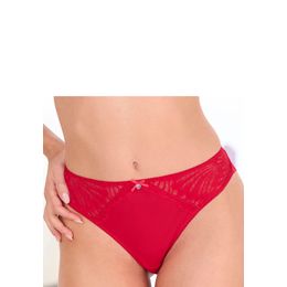 s.Oliver Damen String "Sophie", Gr. 32, rot, Spitze, Obermaterial: 88% Polyamid, 12% Elasthan, Unterhosen