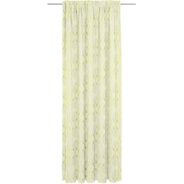 Vorhang Adam, B:142cm H:145cm, bunt, Jacquard, Baumwolle, Leinen, Wohnzimmer, Gardinen, "Wave", aus Leinen und Bio-Baumwolle