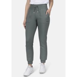 STOOKER WOMEN Damen Sporthose "JUDY Season Edition Sporthose", gr&uuml;n, Gr. M, angeraute Sweatware, 60% Baumwolle, 40% Polyester, Hosen, Sporthose