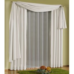 Freihanddeko WIRTH, B:135cm H:600cm, beige, Polyester, Gardinen, "Daria"
