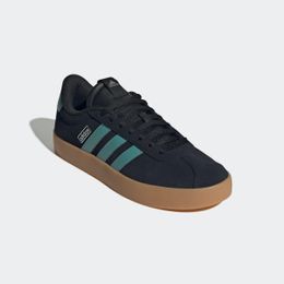 Herren Sneaker "VL COURT 3.0", adidas Sportswear, Gr. 42,5, silber, Leder, Synthetik, Schuhe, inspiriert vom Design des adidas samba
