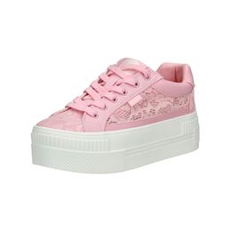 Buffalo Damen Plateausneaker "Buffalo Sneaker Textil", Gr. 37, rosa, Textil, Schuhe