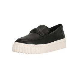 Clarks Damen Slipper "Mayhill Cove", Gr. 39,5, schwarz, Leder, Schuhe, mit breiter Au&szlig;en-Sohle