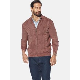 Jan Vanderstorm Herren Strickjacke "Strickjacke AKSELSKAR"rot gemustert, Gr. XL, Obermaterial: 100% Baumwolle CO., Strickjacken