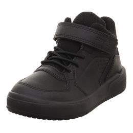 Superfit M&auml;dchen Sneaker "MAVERICK WMS: Weit", Gr. 33, schwarz, Lederimitat, Nappaleder, Polyester, unifarben, Schuhe, Boots mit Sympatex-Memberan,