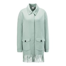 Madeleine Mode MADELEINE Damen Outdoorjacke "Jacke Lange &Uuml;bergangsjacke", gr&uuml;n, Modern, Gr. 36, Obermaterial: 50% Wolle WO. 43% Polyester PES. 3% Polyamid PA. 2%