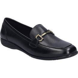 Josef Seibel Damen Ballerina "Fenja 26, black-black", Gr. 40, schwarz, Obermaterial: 100% Rindsleder Leather cow., Schuhe