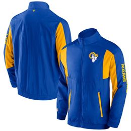 Fanatics Damen Bomberjacke "Fanatics Jacke Los Angeles Rams Woven Track", blau, Gr. XL, Popeline;Jersey, 100% Polyester, Jacken