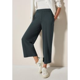 Cecil Damen Culotte "Style Neele", gr&uuml;n, Gr. XXL, unifarben, Jersey, Obermaterial: 95% Viskose, 5% Elasthan, Hosen, Sommerhose, weicher Viskosemix