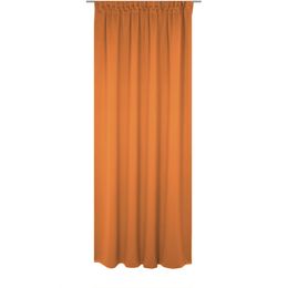 Vorhang WIRTH, B:132cm H:225cm, orange, Jacquard, Polyester, Wohnzimmer, Gardinen, "Umea"