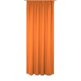 Vorhang WIRTH, B:132cm H:175cm, orange, Jacquard, Polyester, Wohnzimmer, Gardinen, "Umea"