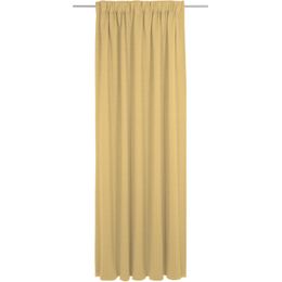 Vorhang Adam, B:142cm H:255cm, gelb, Jacquard, Baumwolle, Wohnzimmer, Gardinen, "Graphic Ventus", aus 100% Bio-Baumwolle