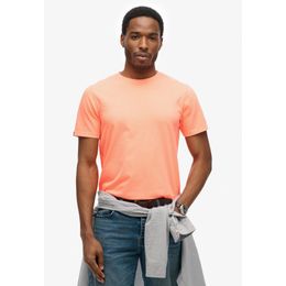 Superdry Herren Rundhalsshirt "CLASSIC ESSENTIAL TEE", orange, Gr. S, unifarben, Single Jersey, Obermaterial: 100% Baumwolle, Shirts