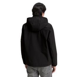 Tom Tailor Herren Softshelljacke, schwarz, Gr. XXL, unifarben, Softshell, Obermaterial: 100% Polyester. Futter: 100% Polyester, Jacken, mit Kapuze