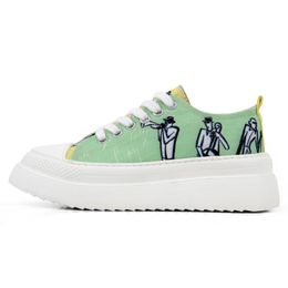 DOGO Damen Sneaker "Freya Low-Top Sneaker The Band Damen Sneaker", Gr. 37gr&uuml;n, Textil, Schuhe, Handgefertigt