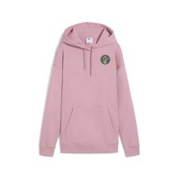 Puma Damen Hoodie "Wardrobe Essentials Sports Legacy Relaxed Graphic Hoodie Damen", rosa, Gr. XS, Obermaterial: 32% Polyester, 68% Baumwolle; Rippe: