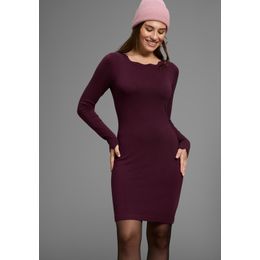 Laura Scott Damen Strickkleid, rot, Gr. 46, clean, unifarben, Strick, Obermaterial: 70% Viskose, 30% Polyamid, Kleider, figurbetont und kurz - mit