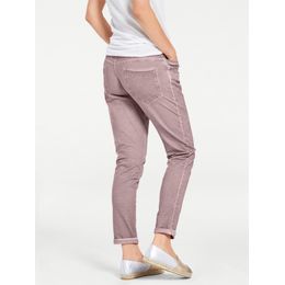 Damen Boyfriend-Hose, rosa, Gr. 44, Rick Cardona BY HEINE, unifarben, 97% Baumwolle, 3% Elasthan, R&uuml;ckseite:95% Baumwolle, 5% Elasthan, Hosen