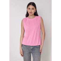 Damen T-Shirt, rosa, Gr. 42, STREET ONE STUDIO, unifarben, Stoff, 72% Modal, 28% Polyester, Shirts, aus softem Materialmix