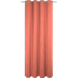 Vorhang Adam, B:145cm H:145cm, orange, Baumwolle (Bio-Baumwolle), Wohnzimmer, Gardinen, "Uni Collection light", aus 100% Bio-Baumwolle