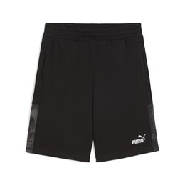 Puma Damen Sporthose "Essentials Camo 10'' Shorts Herren", schwarz, Gr. M, tarnfarben, 68% Baumwolle, 32% Polyester, Hosen