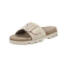 Rohde Damen Pantolette "Rohde Pantoletten Veloursleder", Gr. 40, beige, Veloursleder, Schuhe