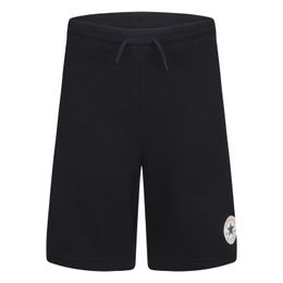 Converse Jungen Sweatshorts "für Kinder", schwarz, Gr. 128, bedruckt, unifarben, Sweatware, Obermaterial: 60% Baumwolle, 40% Polyester, Hosen, für
