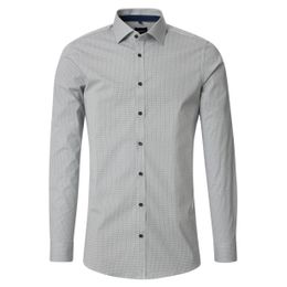 Venti Herren Businesshemd "Venti Businesshemd Print", grau, Gr. 46, bedruckt, 97% Baumwolle, 3% Elasthan, Hemden