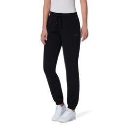 STOOKER WOMEN Damen Sporthose "JUDY Sporthose", schwarz, Gr. L, angeraute Sweatware, 100% Polyester, Hosen, Sporthose Regular Fit Sport Synthetic f&uuml;r