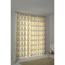 Vorhang Adam, B:145cm H:145cm, bunt, Jacquard, Baumwolle (Bio-Baumwolle), Wohnzimmer, Gardinen, "Jungle", aus 100% Bio-Baumwolle