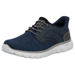 Rieker Herren Slip-On Sneaker, Gr. 41, grau, Nubuklederimitat, Textil, meliert, Schuhe, Freizeitschuh, Halbschuh, Schlupfschuh, gepolsterter