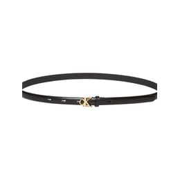Calvin Klein Damen Lederg&uuml;rtel "CK BUCKLE 15MM FIXED BELT", schwarz, Gr. 115, unifarben, Rindsleder, G&uuml;rtel, Gr&ouml;&szlig;enverstellbar