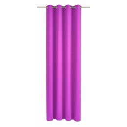 Vorhang WIRTH, B:145cm H:255cm, lila, Polyester, Wohnzimmer, Gardinen, "Dim out"
