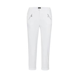 GOLDNER Damen 7/8-Hose "Kurzgr&ouml;&szlig;e Baumwollhose mit Formbund", wei&szlig;, Gr. 25, Obermaterial: 97% Baumwolle CO. 3% Elasthan EL., Hosen, Ohne
