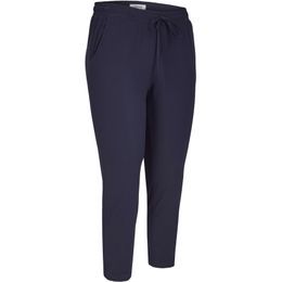 KjBRAND Damen 7/8-Hose "Susie XS", blau, Gr. 46, unifarben, Web, Obermaterial: 75% Polyamid, 25% Elasthan, Hosen, in großen Größen, mit Bindeband