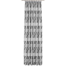 Vorhang WIRTH, B:132cm H:145cm, grau, Jacquard, Baumwolle, Polyester, Wohnzimmer, Gardinen, "Bray"