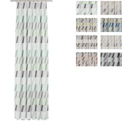 Vorhang WIRTH, B:132cm H:225cm, grau, Jacquard, Baumwolle, Polyester, Wohnzimmer, Gardinen, "Bray"