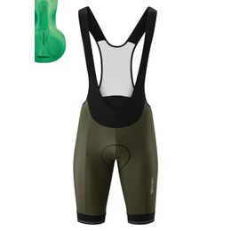 Gonso Herren Fahrradhose "SITIVO Bib M", gr&uuml;n, Gr. S, 65% Polyamid (Recycelt), 35% Elasthan, Hosen, Herren Radhose, innovatives Sitzpolster,