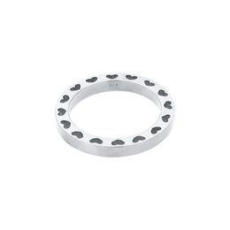 Elli Damen Fingerring "Herz Side Cut Out Bandring Love 925 Silber", 58mm, ohne Stein, Silber 925 (Sterlingsilber), 3mm, silber, Silber 925