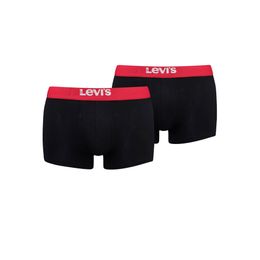 Levi's LEVI'S Herren Trunk "LEVIS MEN SOLID BASIC TRUNK ORG CO 2P", Gr. XL, schwarz, Obermaterial: 95% Baumwolle, 5% Elasthan, bedruckt, unifarben mit